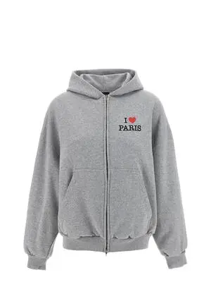 Balenciaga I Love Paris & Hoodie - Gray