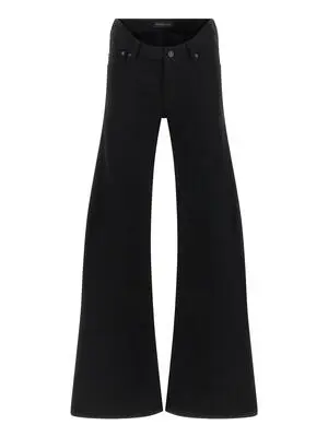 Balenciaga Curved Waist Flared Jeans - Black