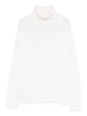 BASE Wool Turtleneck Jumper White