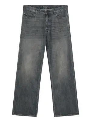 Balenciaga Loose Washed Jeans - Blue