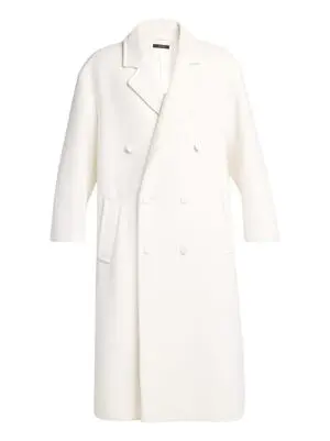 TOM FORD Double-faced Cashmere Double-breasted Overcoat - White