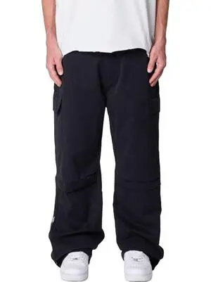Mnml Ultra Baggy Cotton Ripstop Cargo Pants - Black