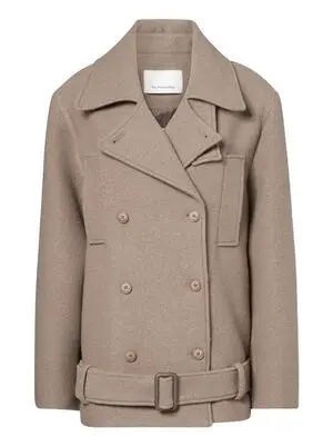 THE FRANKIE SHOP Scothern Virgin Wool Peacoat - Beige