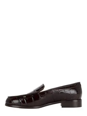 EMME PARSONS Danielle Loafer - Espresso Embossed Croc