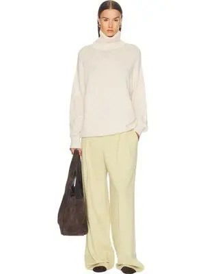TOTÊME Longline Turtleneck Sweater - Ecru