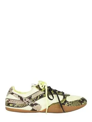 Miu Miu Nylon & Ayers Sneaker Ananas & Felce
