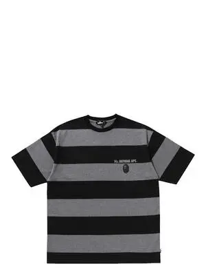 A BATHING APE Stripe Print Iv Tee Shirt - Black