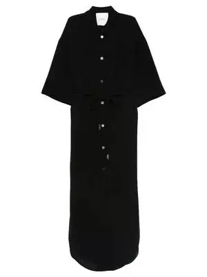 Nanushka Belted Shirt Dress - Black