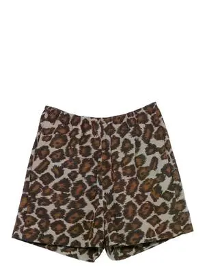 Nanushka Animal-print Shorts - Brown