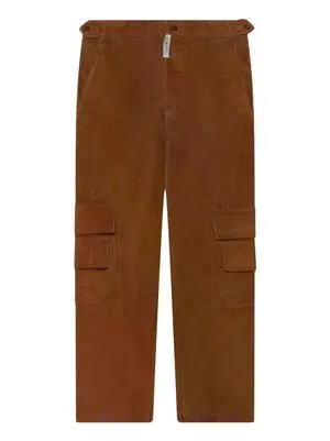 Gcds Corduroy Straight-leg Trousers - Brown