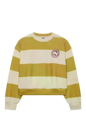 Gcds Striped Pattern Sweater - Yellow
