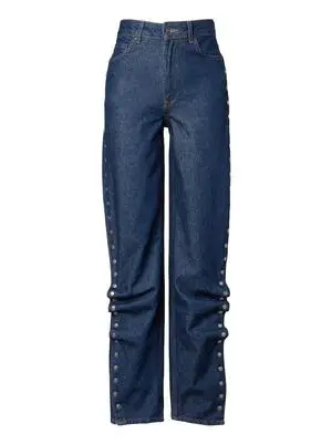 Remain Birger Christensen Asymmetric High-rise Straight Jeans - Blue