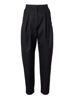 Remain Birger Christensen High-rise Tapered Wool Blend Pants - Black