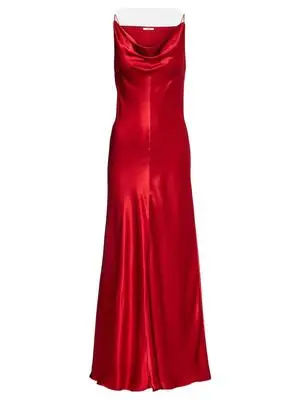 FFORME Emi Satin Maxi Dress - Red