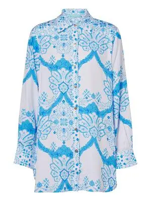 Melissa Odabash Paige Printed Shirt - White