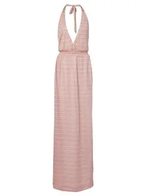 Melissa Odabash Mariah Lamé Maxi Dress - Pink