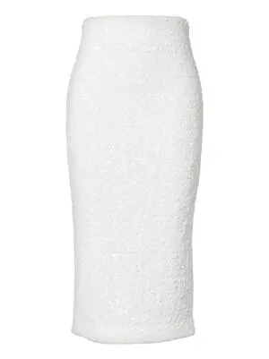 Remain Birger Christensen Sequined Pencil Skirt - White