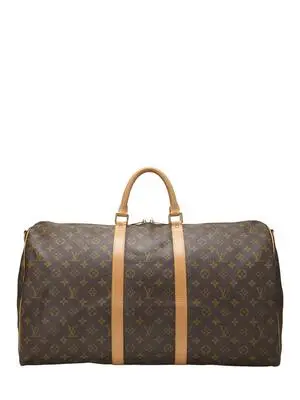 LOUIS VUITTON Monogram Keepall Bandouliere 55 - Brown