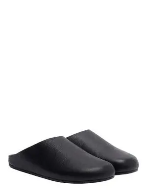 THE ROW Hudson Leather Mules - Black