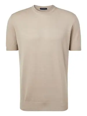 Thom Sweeney Wool T-shirt - Beige