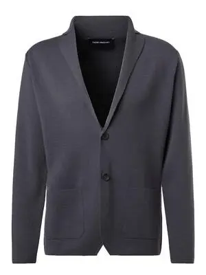 Thom Sweeney Wool Shawl Neck Blazer - Grey