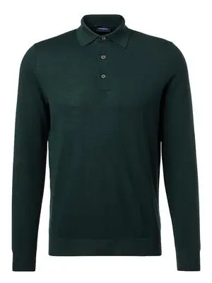 Thom Sweeney Wool Polo Sweater - Green
