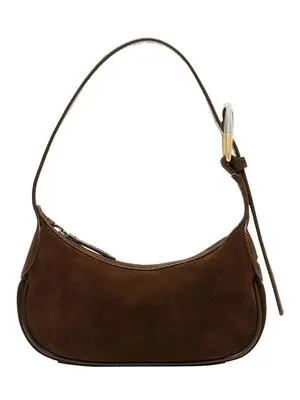 Staud Owen Suede Shoulder Bag - Brown