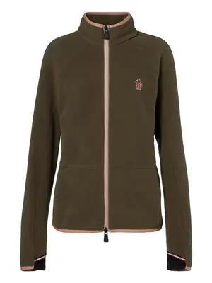 Moncler Fleece Zip-up Sweater - Green