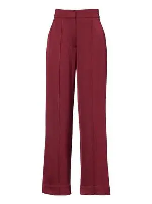 Simkhai Kyra Satin Wide-Leg Pants Red