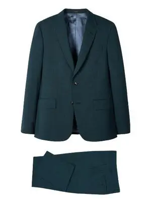 Paul Smith The Soho Tailored-fit Teal Micro Houndstooth Wool Suit - Green