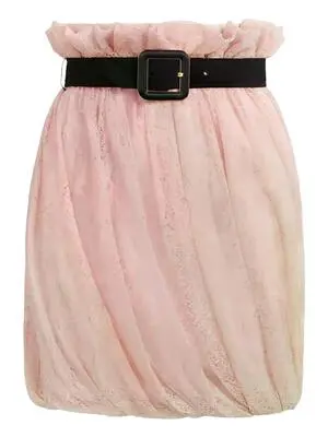 Roberto Cavalli Mini Skirt With Belt - Pink