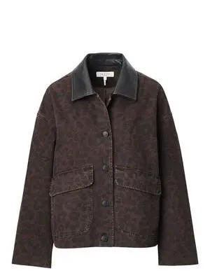 Rag & Bone Natalia Leopard Denim Jacket - Espesleop