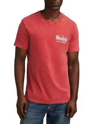 Lucky Brand Modelo Bottle Graphic T-shirt - Pompeian Red