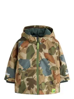 NEXT Camo Print Waterproof Hooded Jacket - Green
