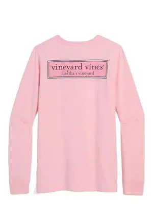 Vineyard Vines Long Sleeve Graphic Pocket Tee - Flamingo