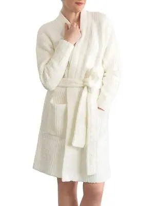 SUNDAY CITIZEN Rib-Knit Cardigan Robe Off White
