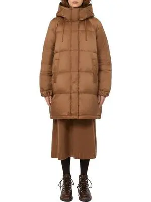 Max Mara Anfora Reversible Down Puffer Coat - Hazelnut Brown