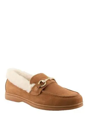 SPRING STEP SHOES Laurin Faux Fur Lined Loafer - Camel Suede