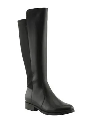 SPRING STEP SHOES Knee High Leather Boot - Black