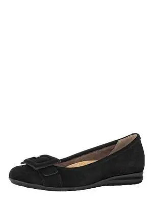 Gabor Buckle Ballet Flat - Black