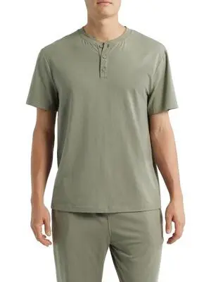 Lunya Slumberknit Henley Pajama T-shirt - Shaded Olive