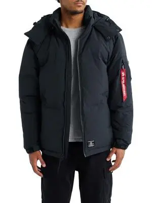 Alpha Industries Down & Feather Puffer Parka - Black
