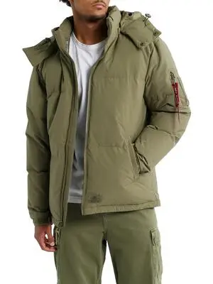 Alpha Industries Down & Feather Puffer Parka - Green