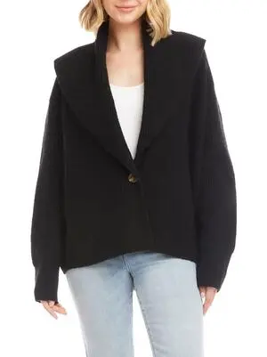 Karen Kane Shawl Collar Cardigan - Black