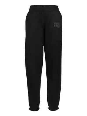Alexander Wang Elastic-waistband Logo Trousers - Black