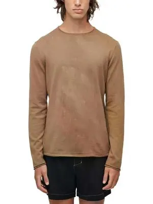 OSKLEN Round-neck Long Sleeve Sweater - Brown