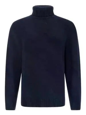 Boggi Milano Roll-neck Wool Sweater - Blue