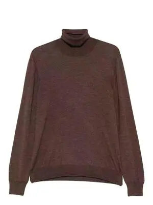 Tagliatore Roll Neck Sweater - Brown