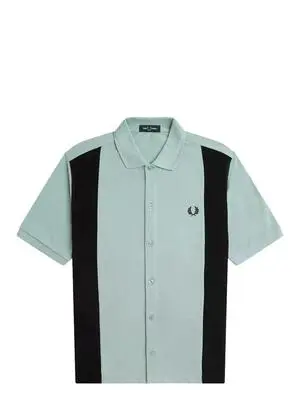 Fred Perry Logo-embroidered Shirt - Blue