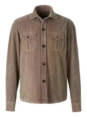 VINCENZO DI RUGGIERO Button-up Shirt Jacket - Brown